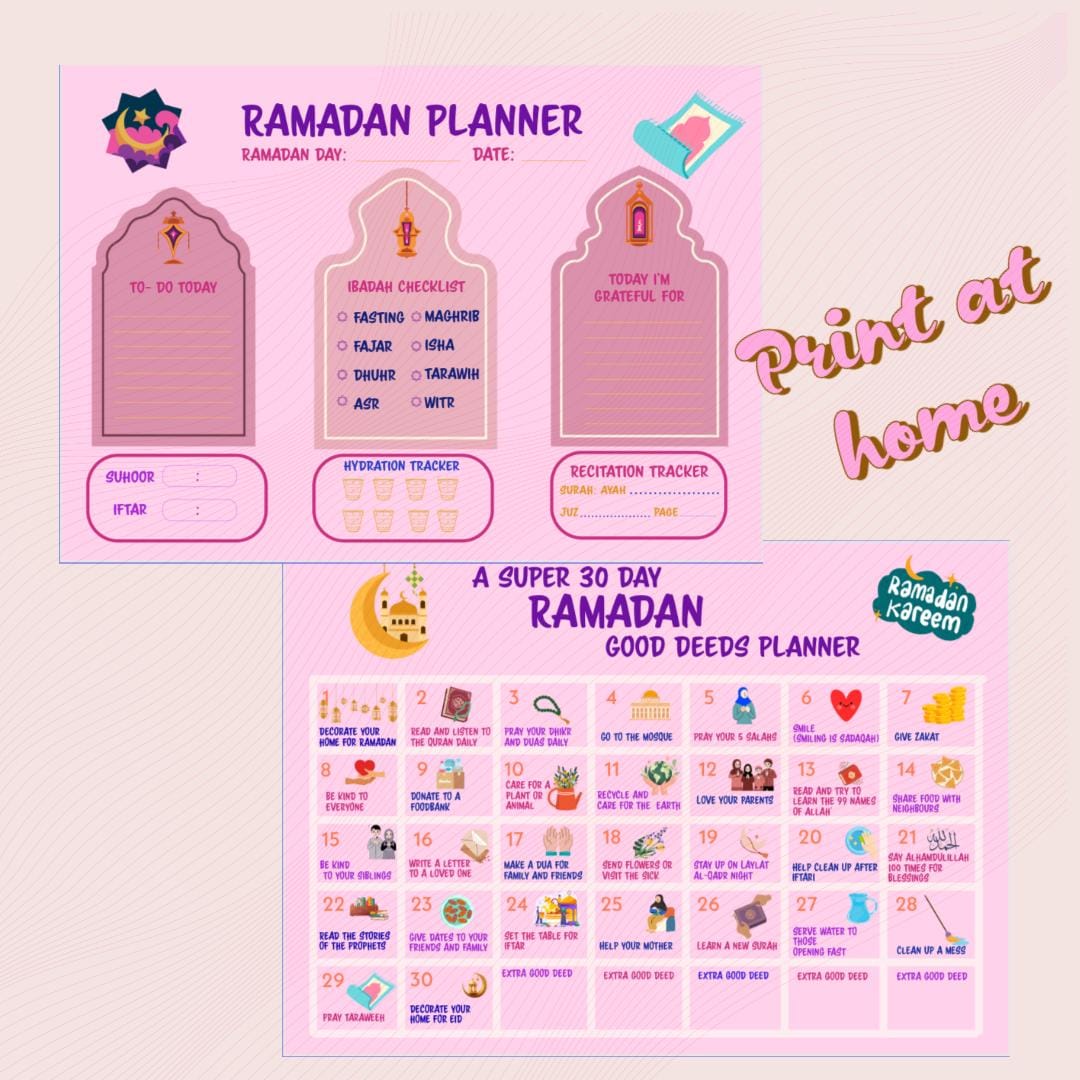 Ramadan Daily Planner for Girls - Etsy