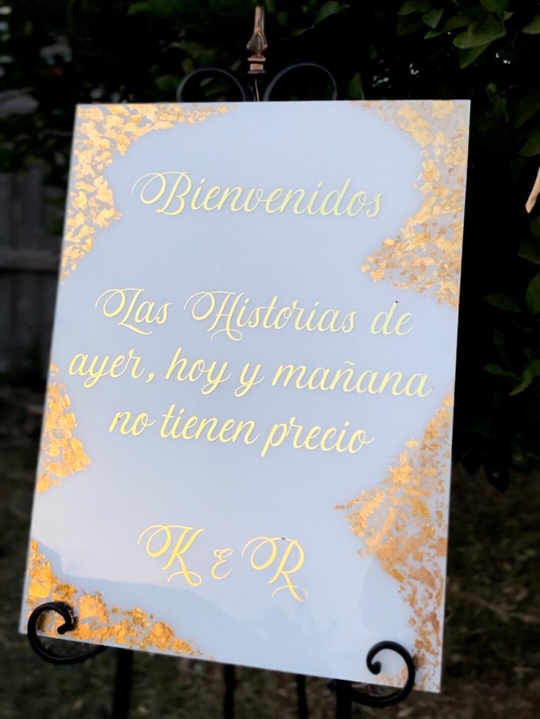 Wedding Welcome Sign,bienvenidos Welcome Sign,gold Leaf Wedding Sign ...