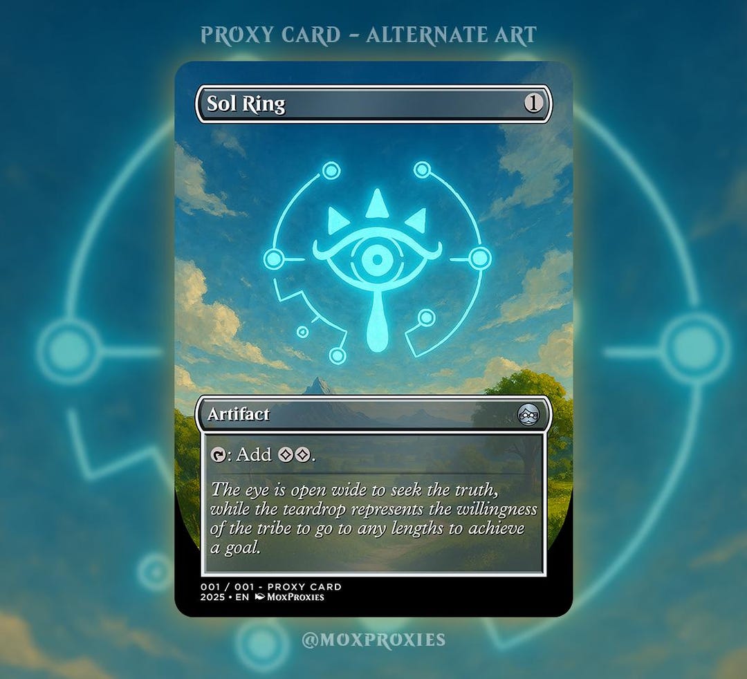 Sol Ring X Zelda Proxy | Personalized Proxy Full Art Magic the Gathering Card Non-foil/foil ...