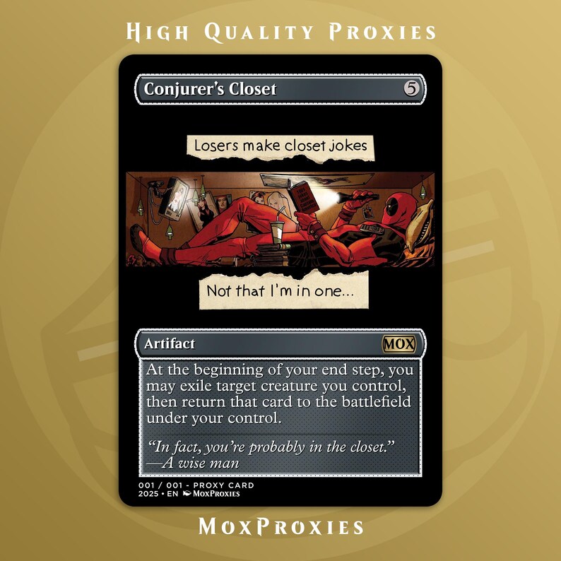Deadpool Conjurer's Closet Proxy: Custom MTG Full Art Card - Etsy