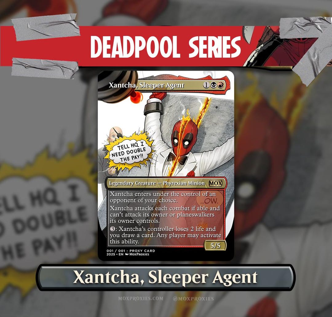 Deadpool X Xantcha, Sleeper Agent | Personalized Proxy Full Art Magic ...