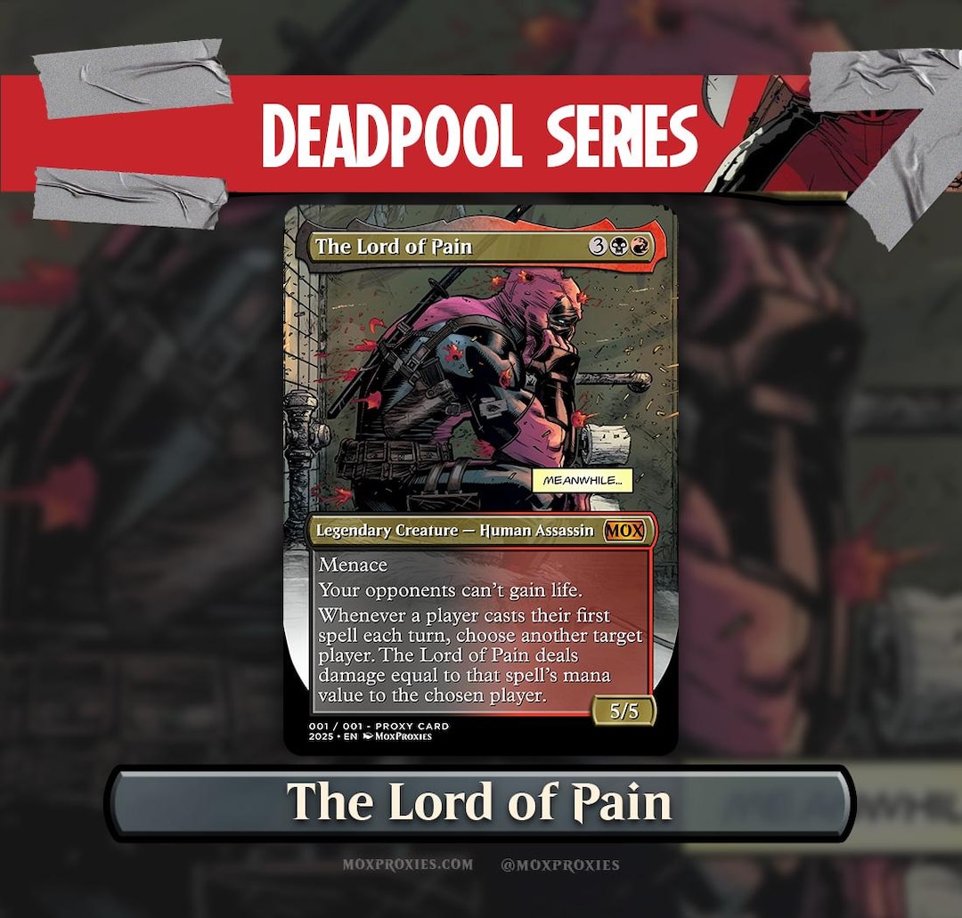 Deadpool X the Lord of Pain | Personalized Proxy Full Art Magic the ...