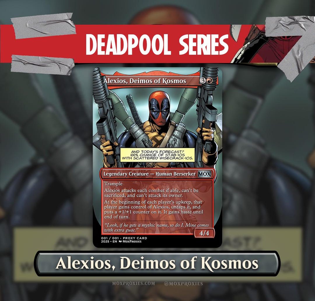 Deadpool X Alexios, Deimos of Kosmos | Personalized Proxy Full Art ...