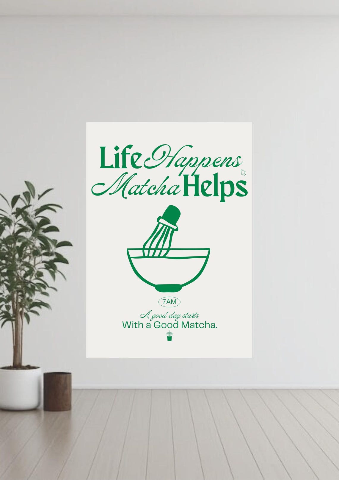 Matcha Girl Aesthetic Poster Bundle, Pinterest Posters, Digital Posters ...