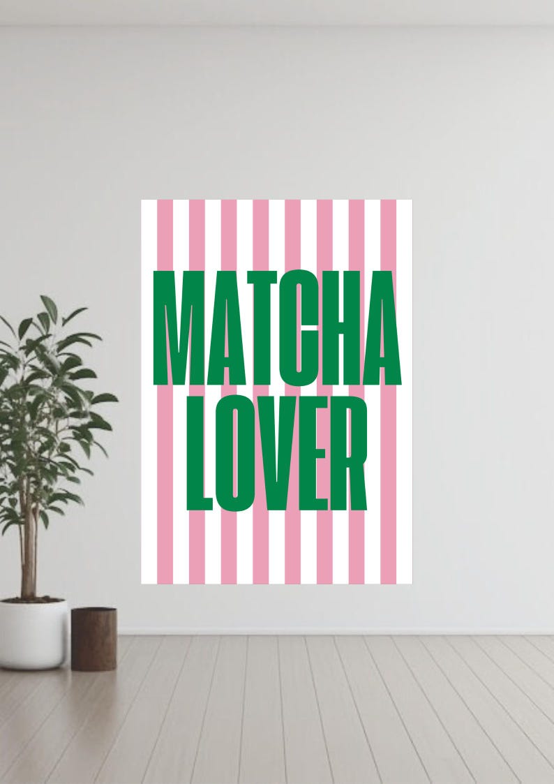 Matcha Girl Aesthetic Poster Bundle, Pinterest Posters, Digital Posters ...
