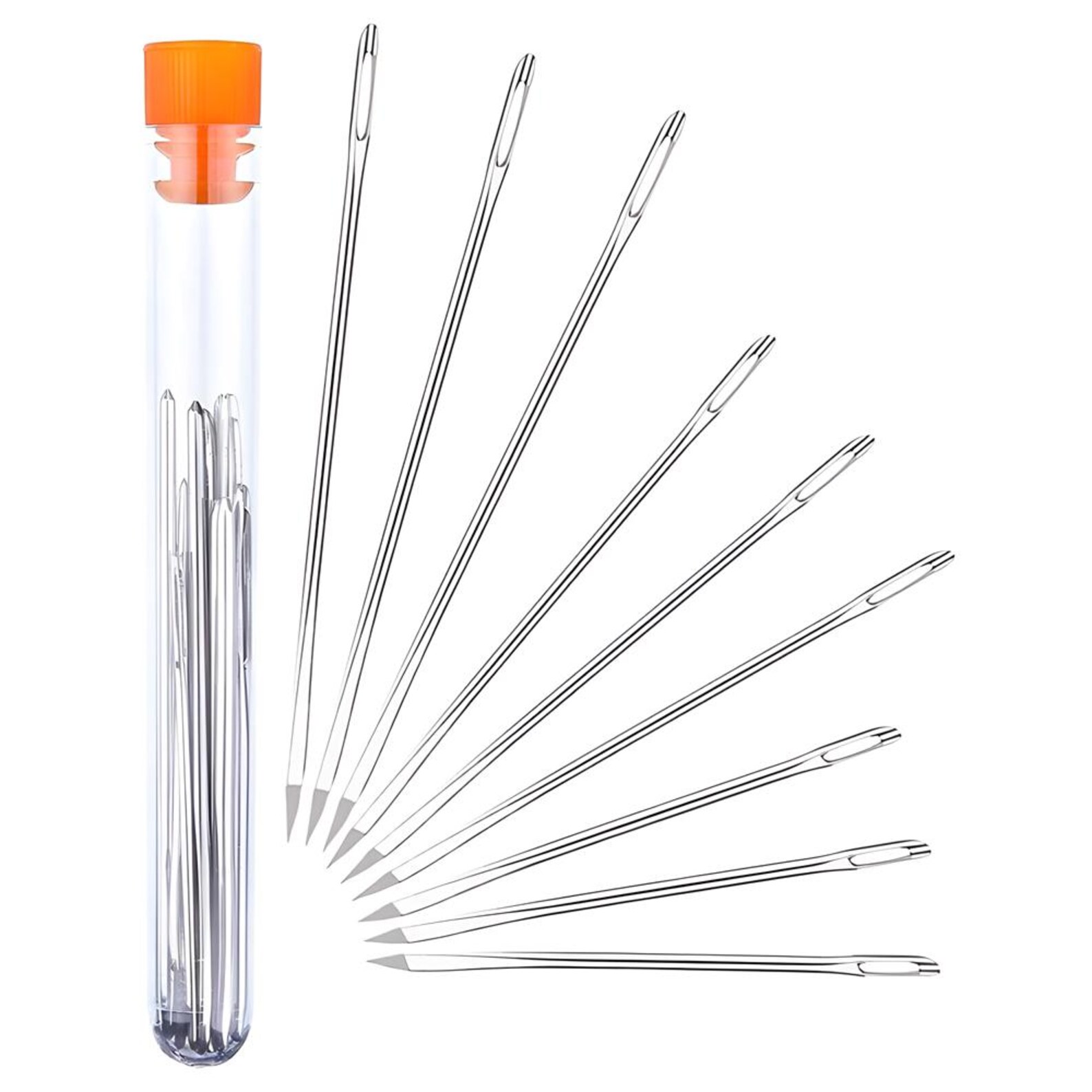 Stainless Steel Big Eye Needles - Hand Sewing and Craft Set (6/9/12 Pcs ...