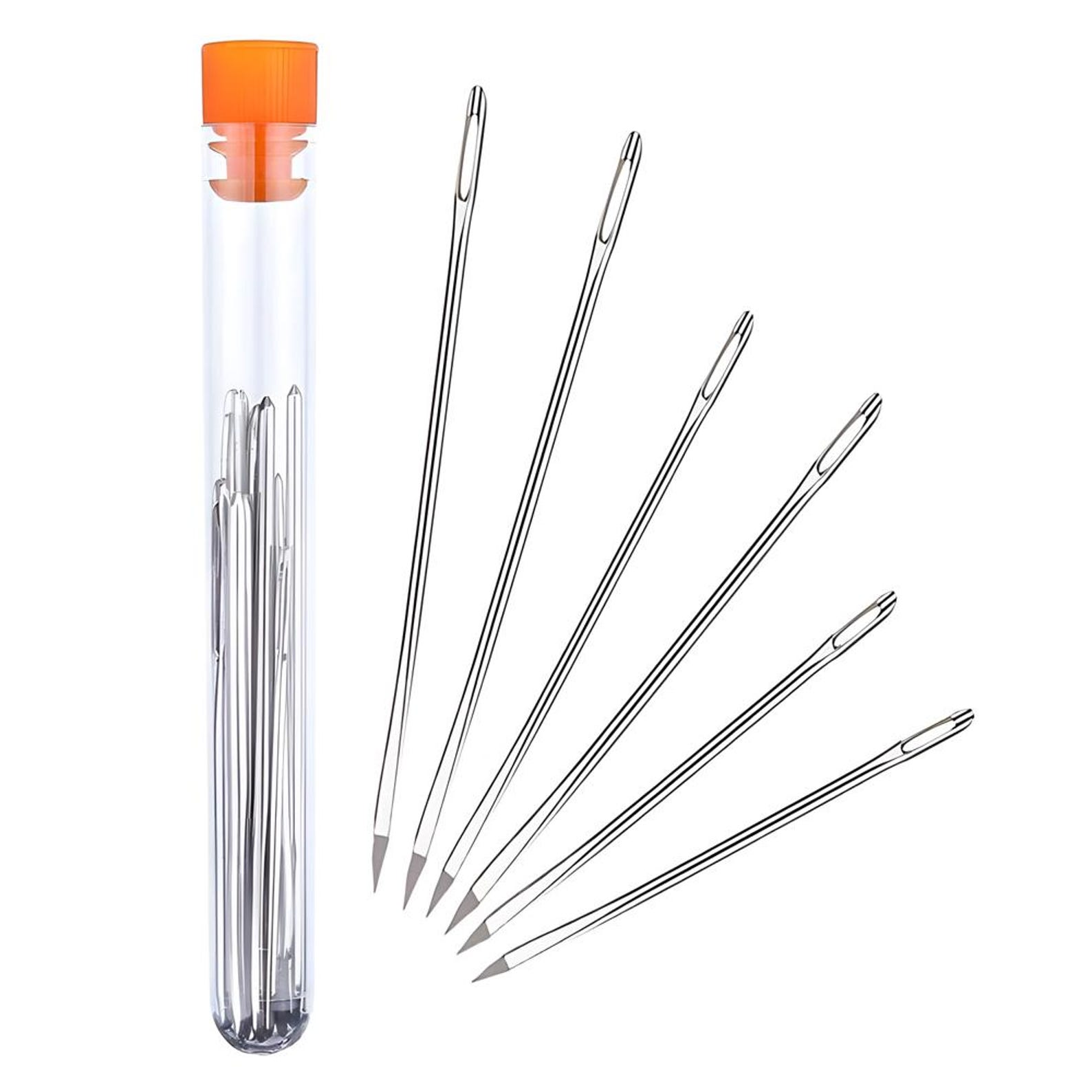 Stainless Steel Big Eye Needles - Hand Sewing and Craft Set (6/9/12 Pcs ...