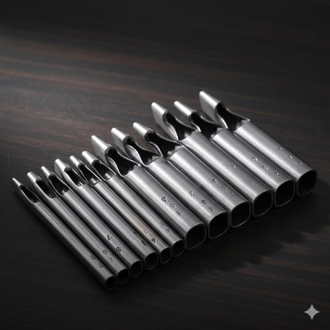 12 Pc Rectangle Hole Punch Set (6-26mm) - DIY Leather Craft Punching ...