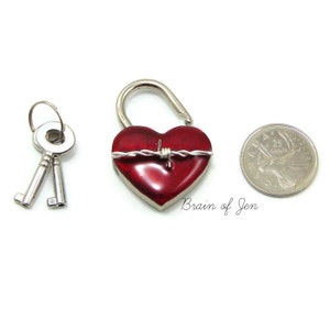 Red Working Padlock With Real Barbed Wire You Choose Size - Etsy