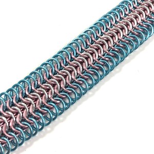 Transgender Pride Flag Chainmaille Cuff Bracelet - Etsy