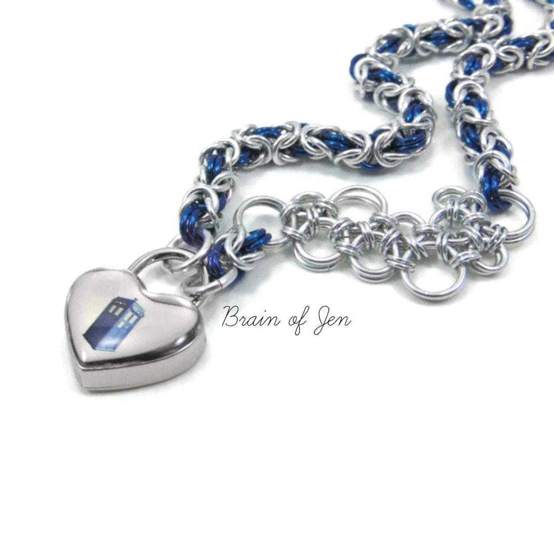Doctor Who Submissive Day Collar Asymmetric Slave Collar TARDIS Heart ...