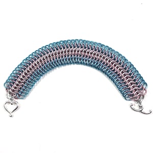 Transgender Pride Flag Chainmaille Cuff Bracelet - Etsy