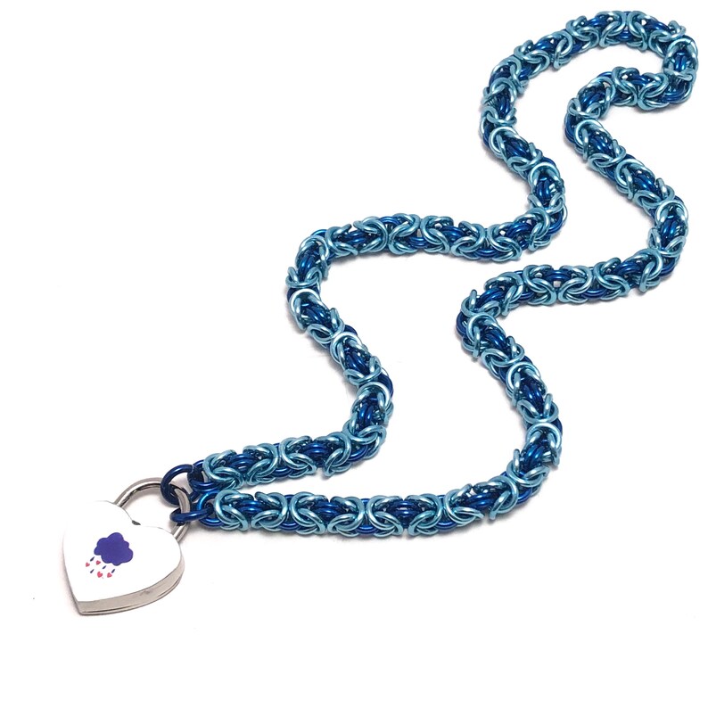 Care Bears Grumpy Bear Inspired Blue Day Collar Chainmaille Choker ...