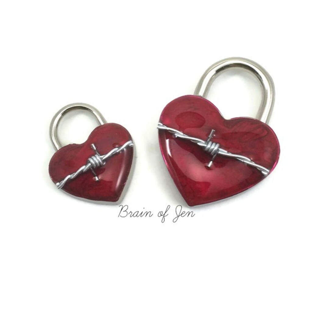Red Working Padlock With Real Barbed Wire You Choose Size - Etsy