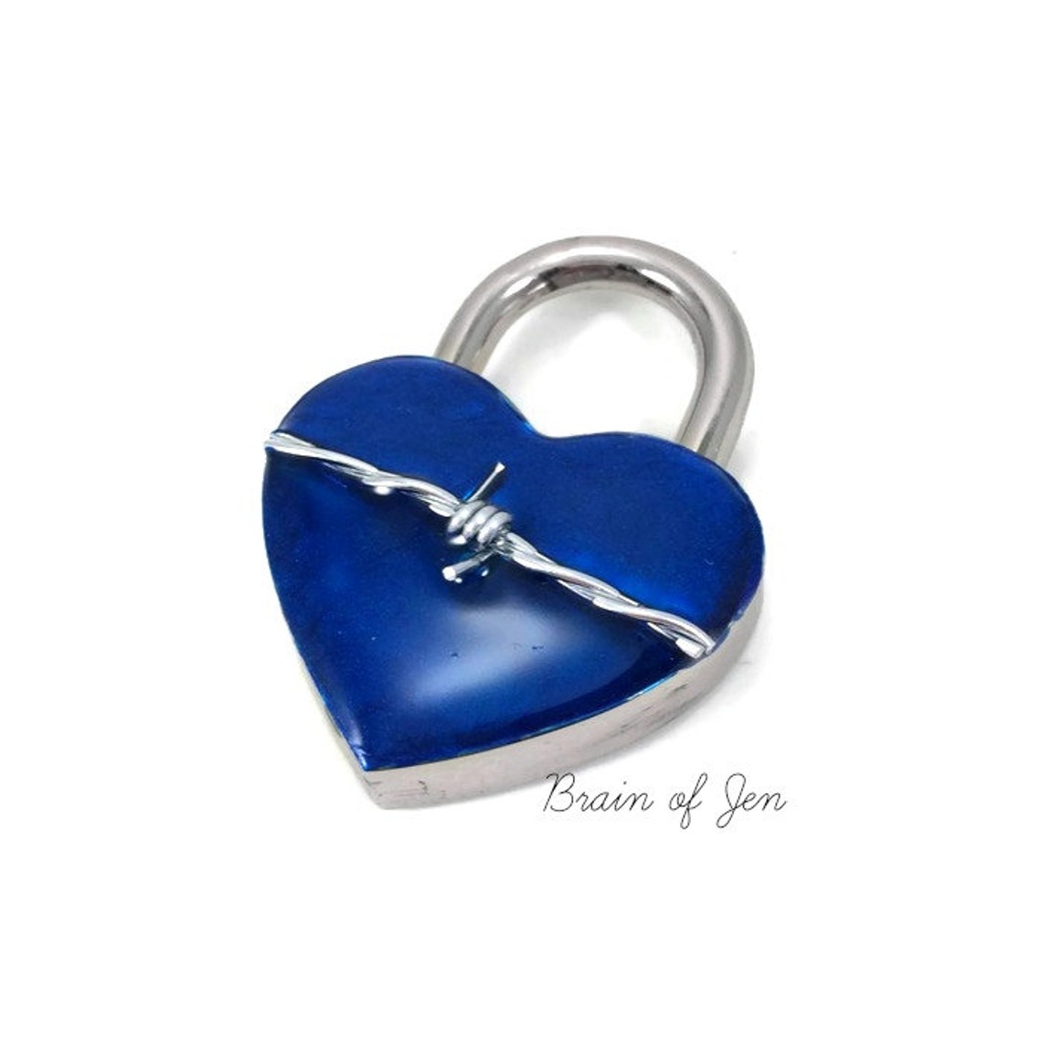 Cobalt Blue Working Padlock With Real Barbed Wire You Choose Size - Etsy