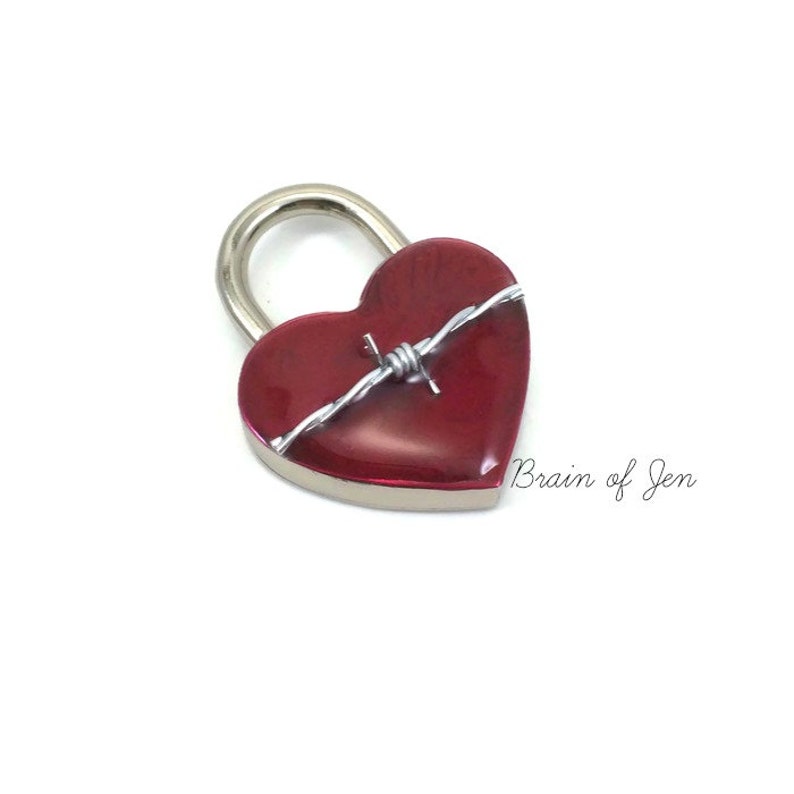 Red Working Padlock With Real Barbed Wire You Choose Size - Etsy