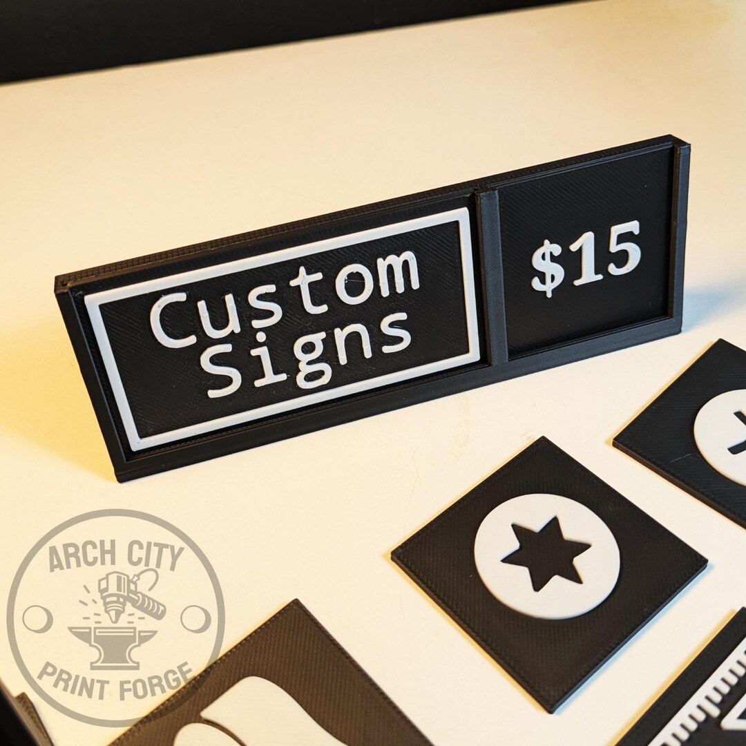 Custom Price Sign 1.5" X 3" - Desktop Stand - Etsy