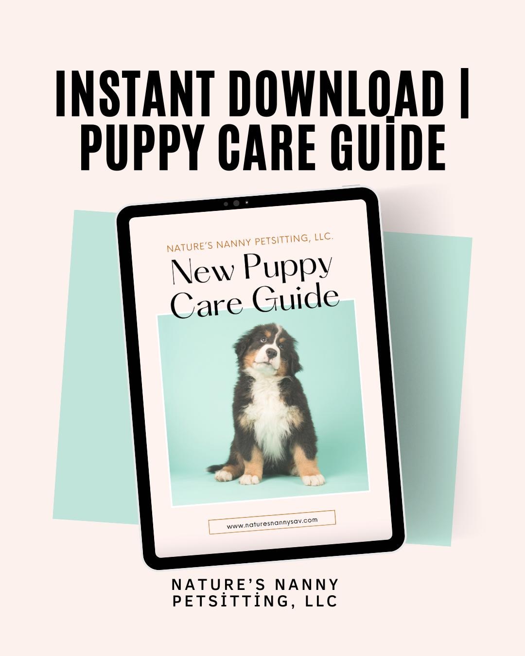 New Puppy Care Guide – Printable Digital Download | Puppy Training ...