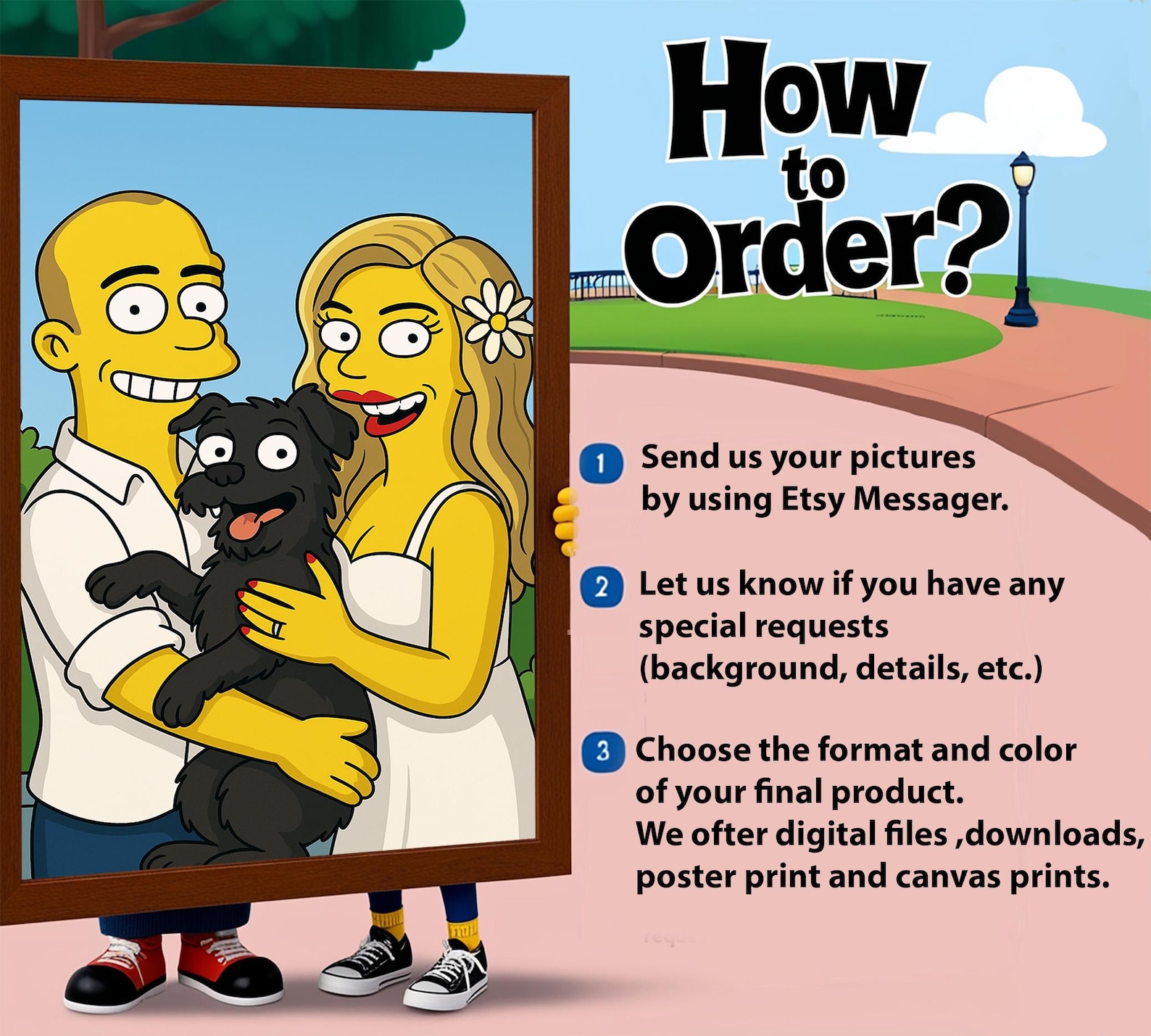 Personalized Simpsons Family Portrait, Personalized Simpsons Portrait ...