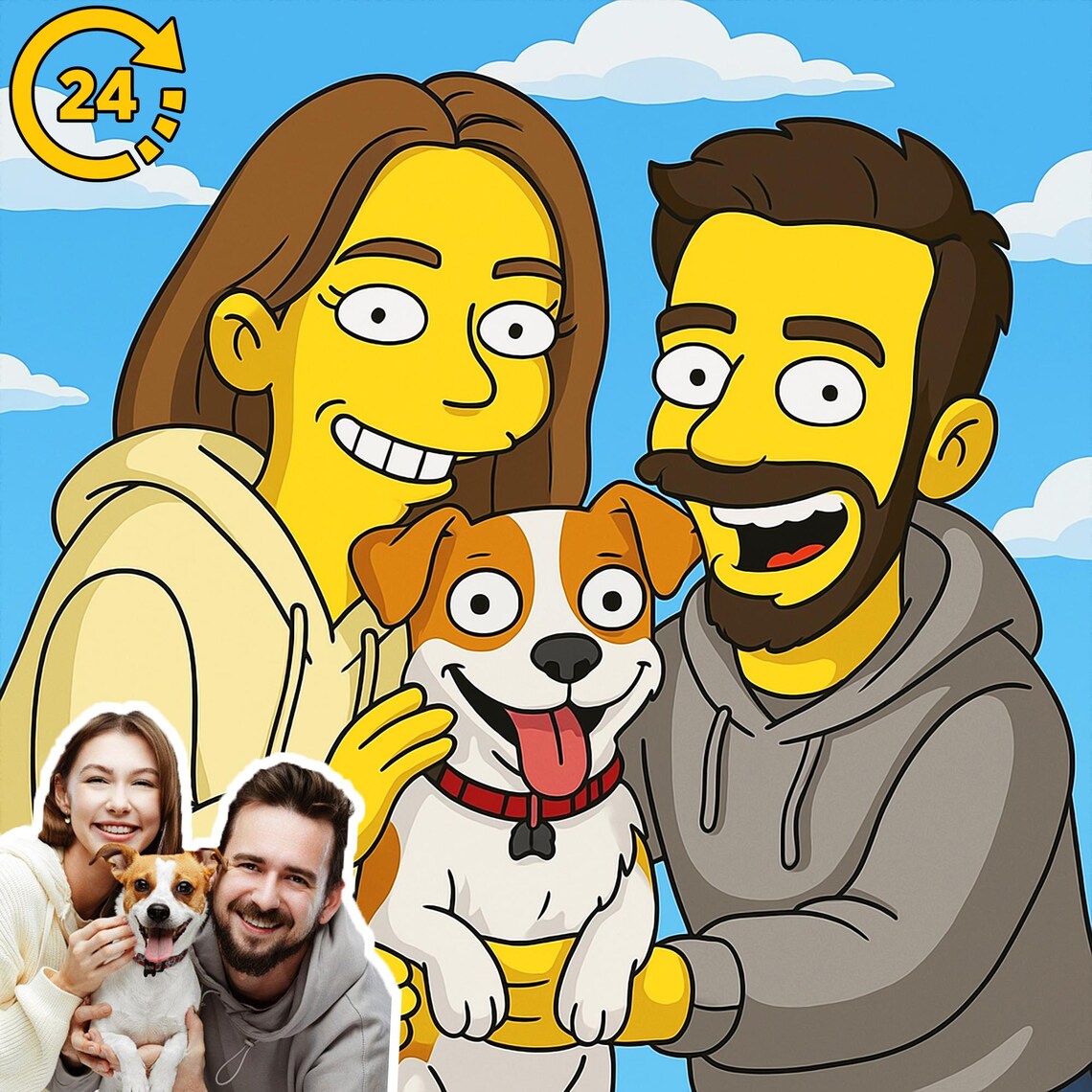 Personalized Simpsons Family Portrait, Personalized Simpsons Portrait ...