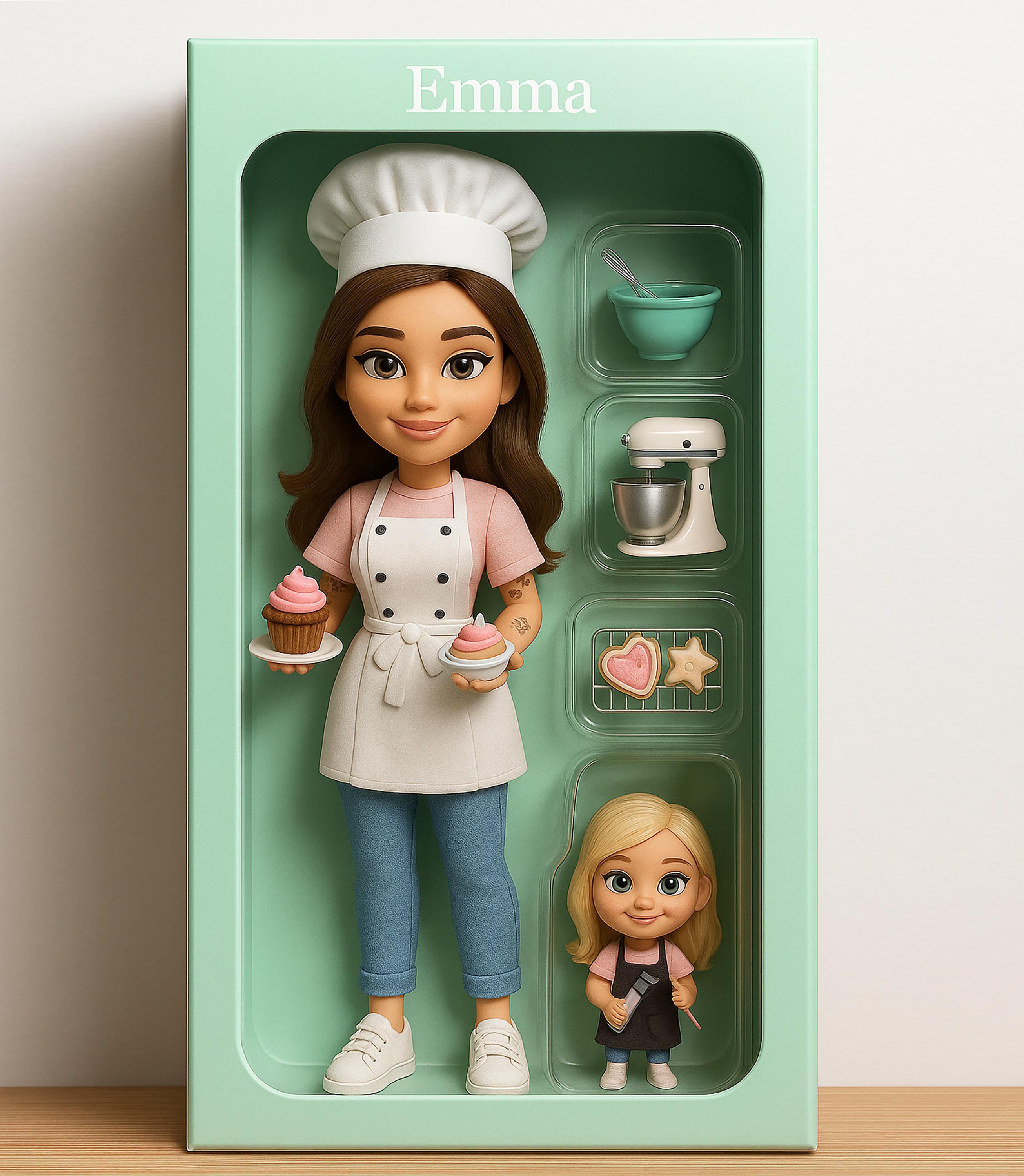 Custom Pixar Portrait, Personalized Action Figure Toy Box Art (digital ...