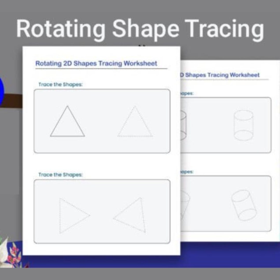 Rotating Shape Tracing Worksheets for Kids – 30 Printable Pages | PDF ...