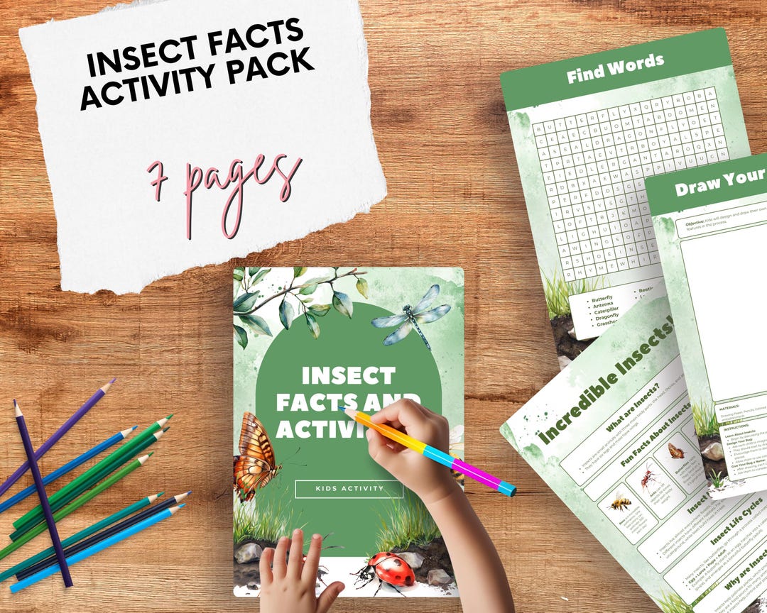 Insect Facts & Activities for Kids | 11-page Printable PDF | Bug-themed ...