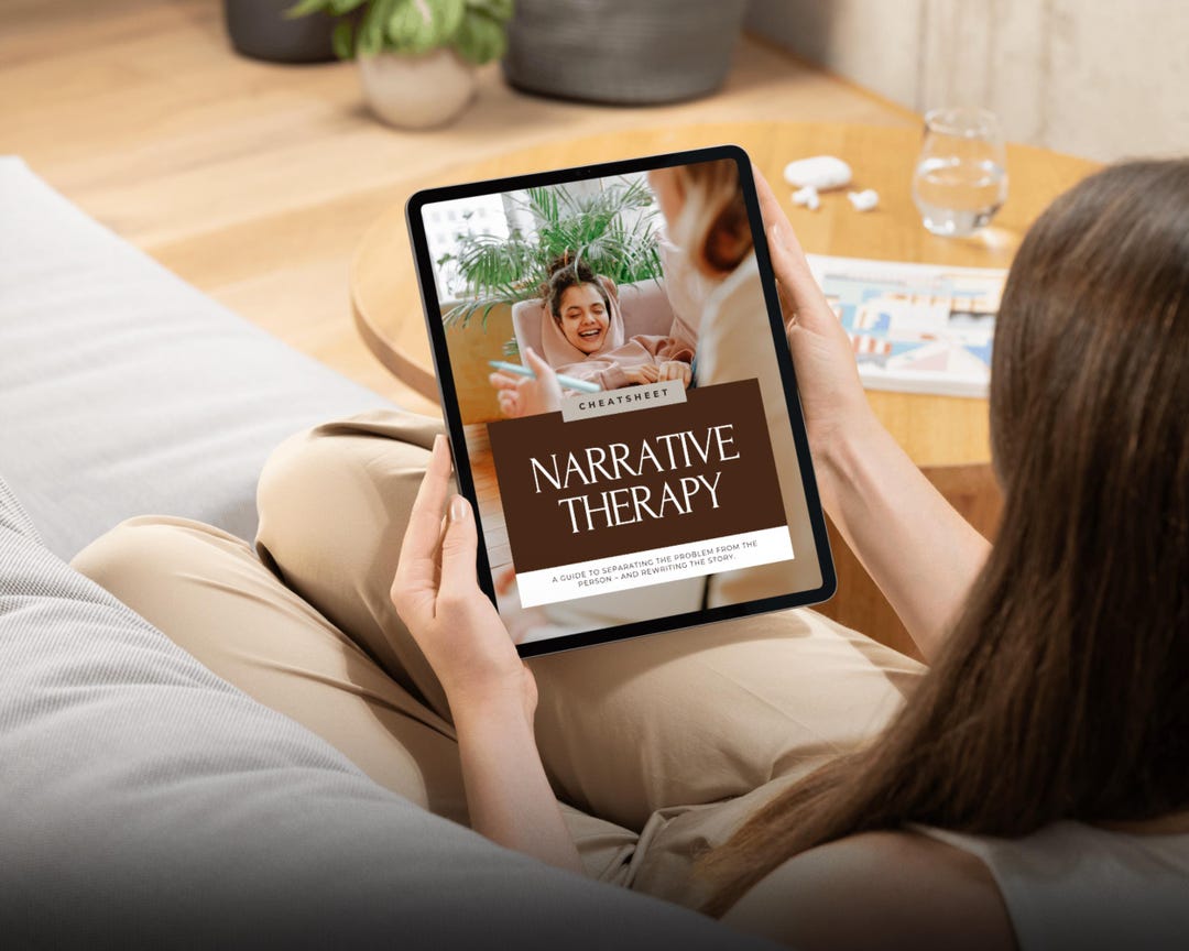 Narrative Therapy Cheat Sheet | Printable Therapy Guide | Mental Health ...