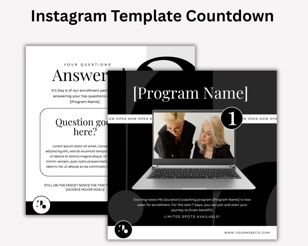 Instagram Countdown Template | Editable Canva Design for Events, Sales ...