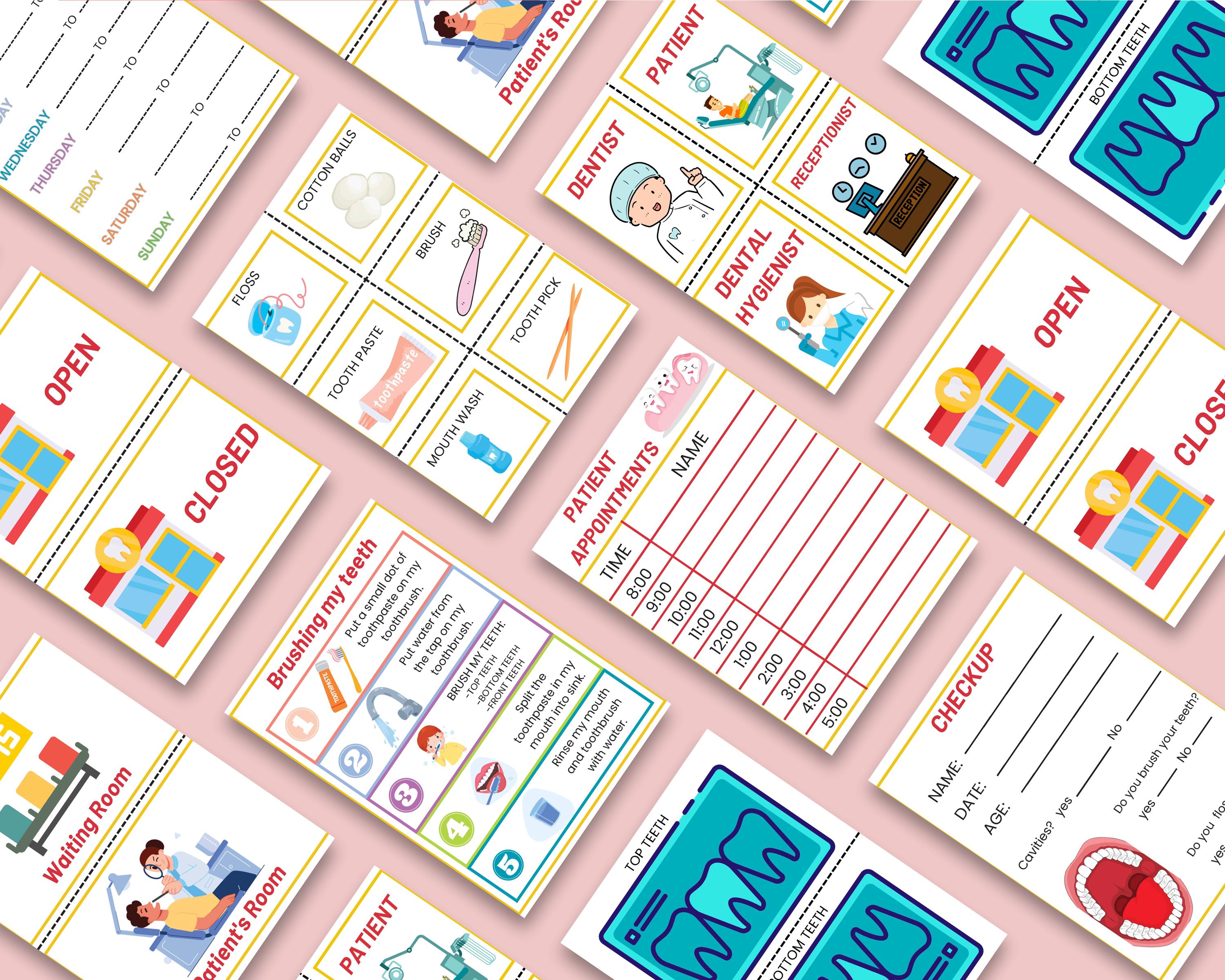 Pretend Play Dentist Kit | Printable PDF | Dramatic Play Set for Kids ...