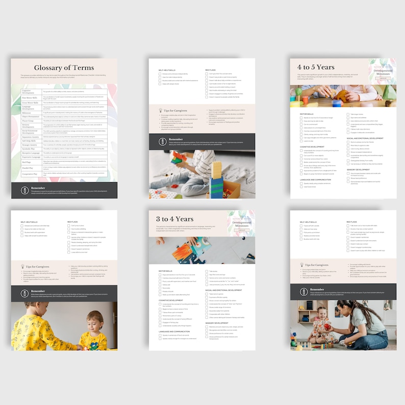 Developmental Milestones Checklist (birth to 5 Years) – PDF Download ...