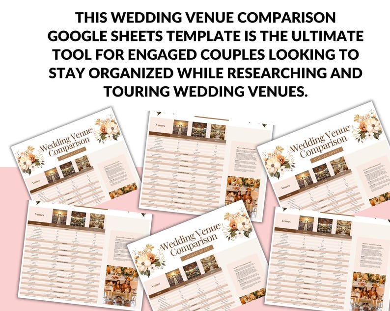 Wedding Venue Comparison Template | Google Sheets Organizer for Couples ...