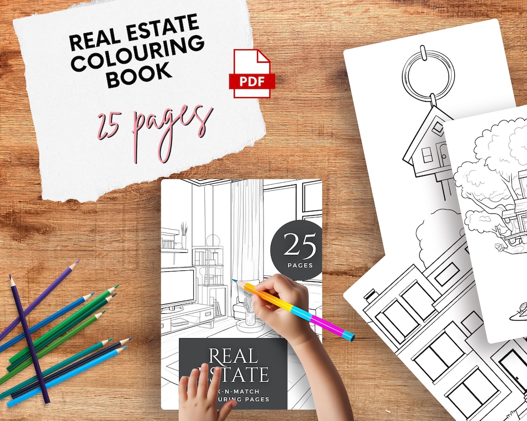 Real Estate Colouring Book | Printable PDF | Educational Colouring ...