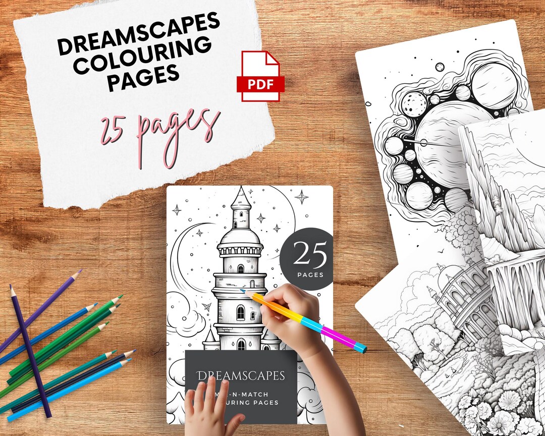 Dreamscapes Colouring Pages | Printable PDF | Surreal and Whimsical Art ...