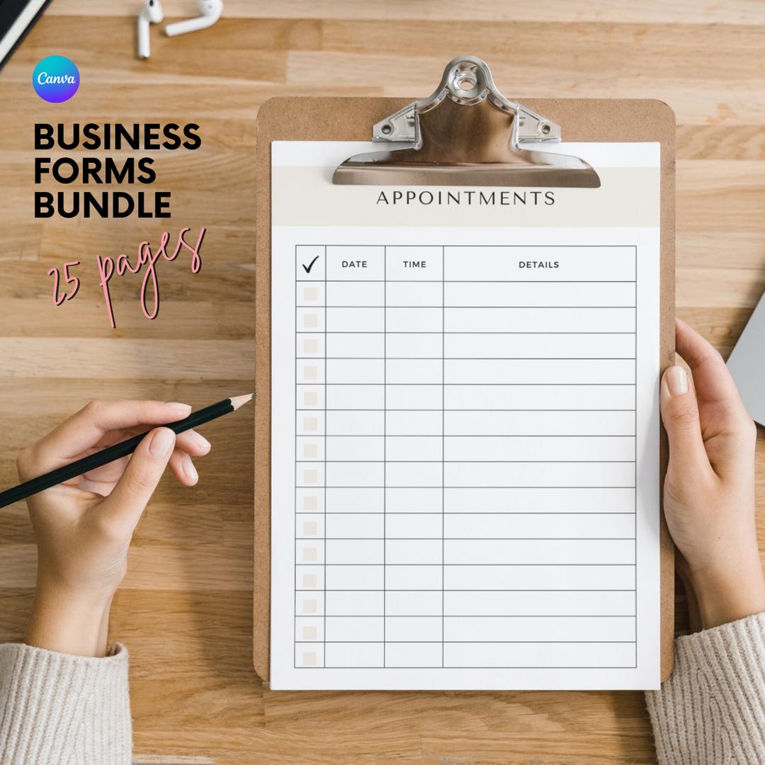 Business Forms Bundle | Canva Template | Client Forms | Editable ...