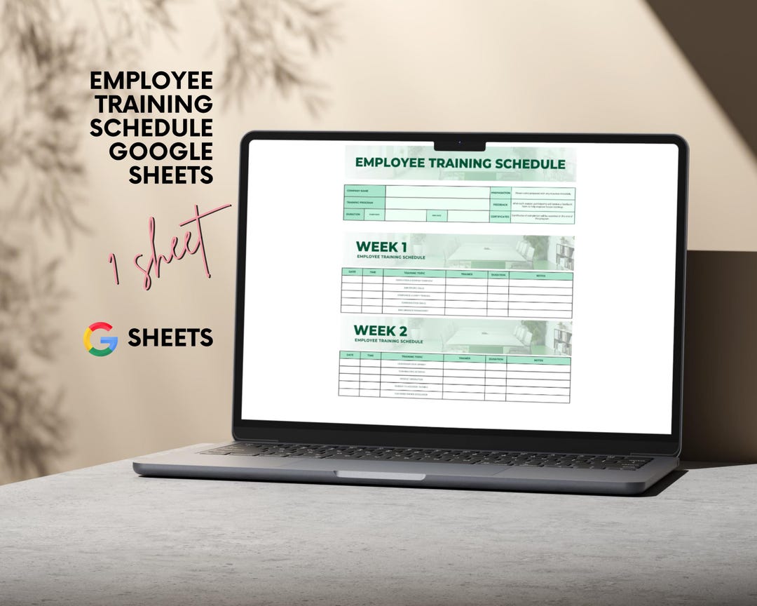 Employee Training Schedule | Google Sheets Template for Corporate ...