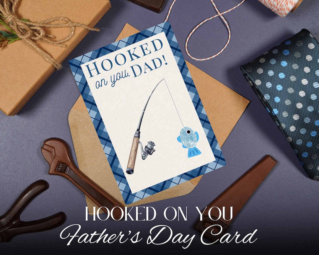 Hooked on You Dad Card | Kids Father’s Day Craft | Printable ...