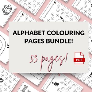 Alphabet Colouring Pages | 53 Printable PDF Pages | Learn the Abcs ...