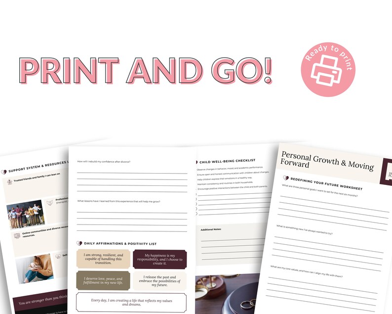 Divorce Planner | Canva Template + Printable PDF | Legal, Financial ...