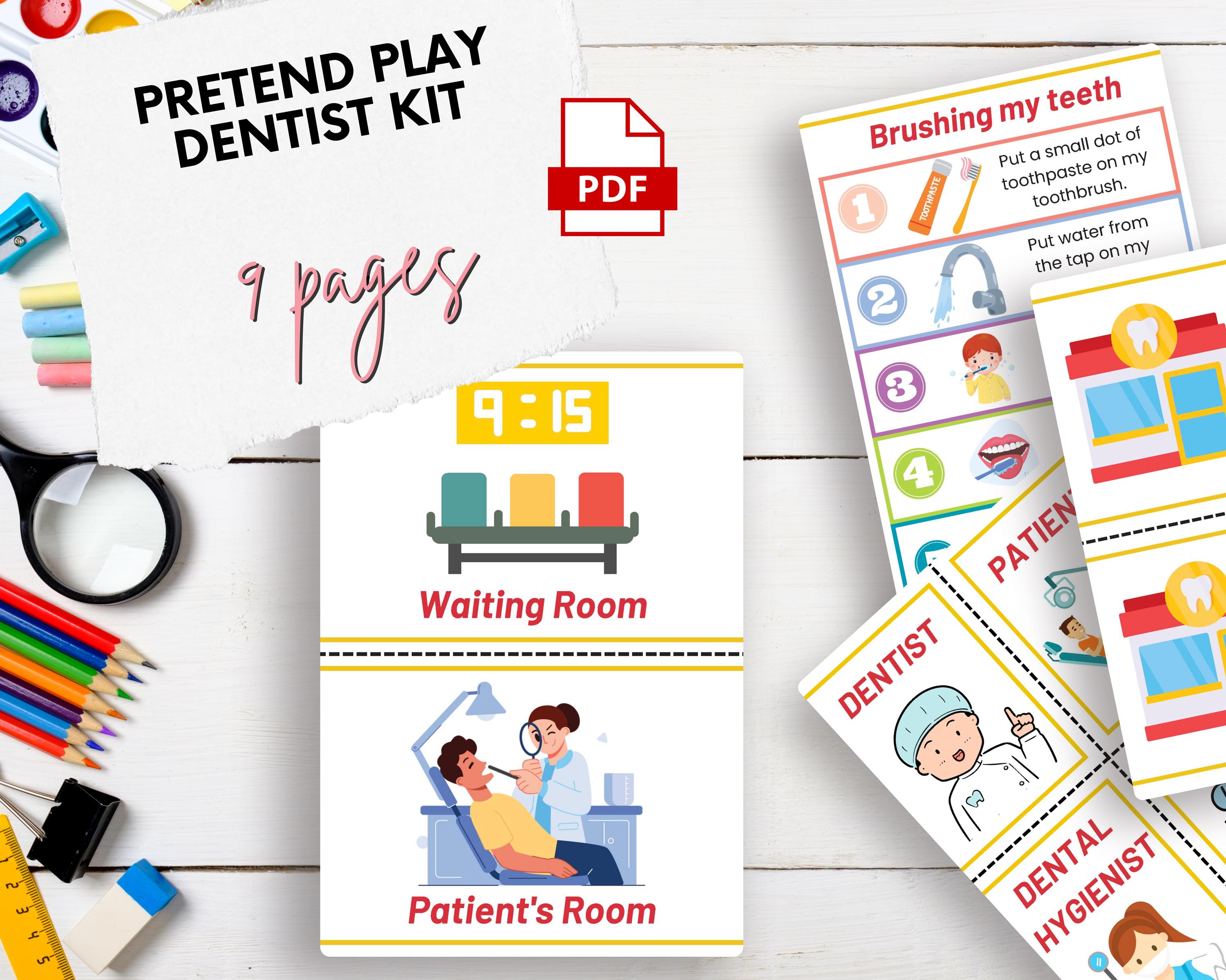 Pretend Play Dentist Kit | Printable PDF | Dramatic Play Set for Kids ...