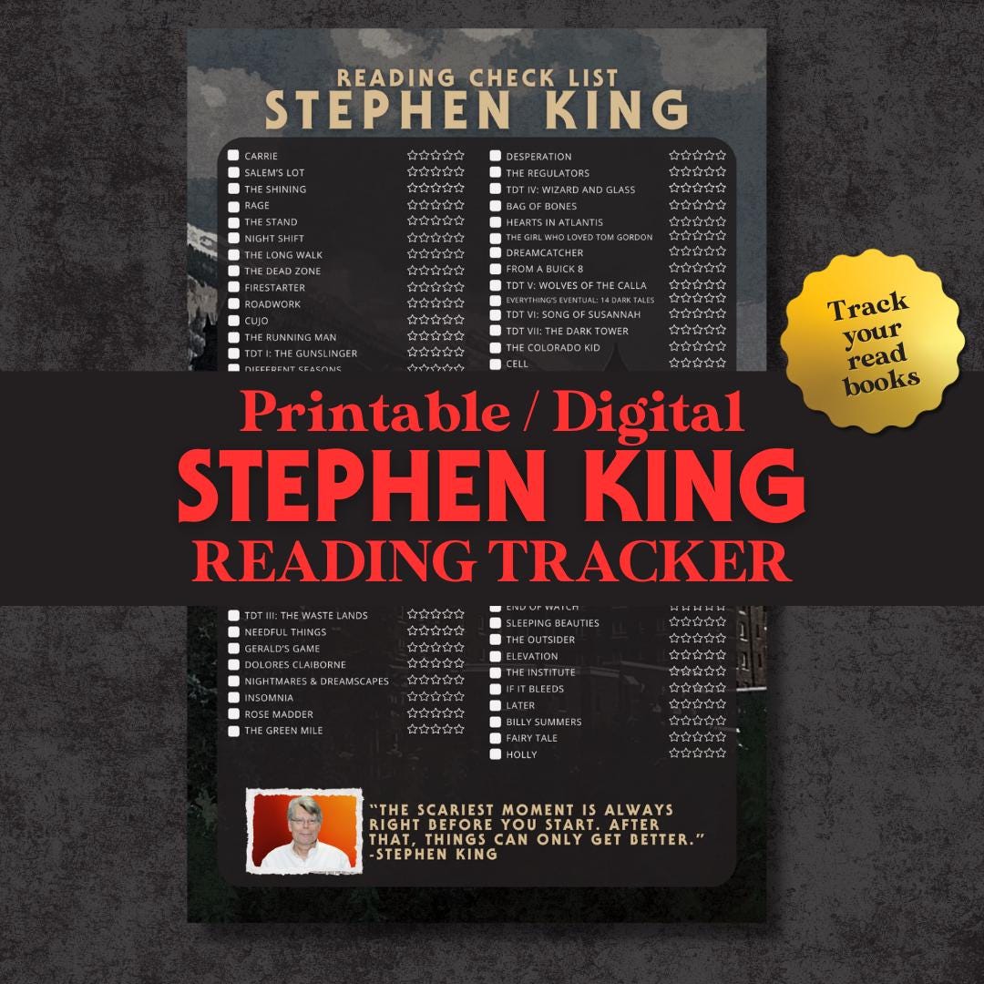 Stephen King Reading Checklist | Lista De Libros Para Marcar ...