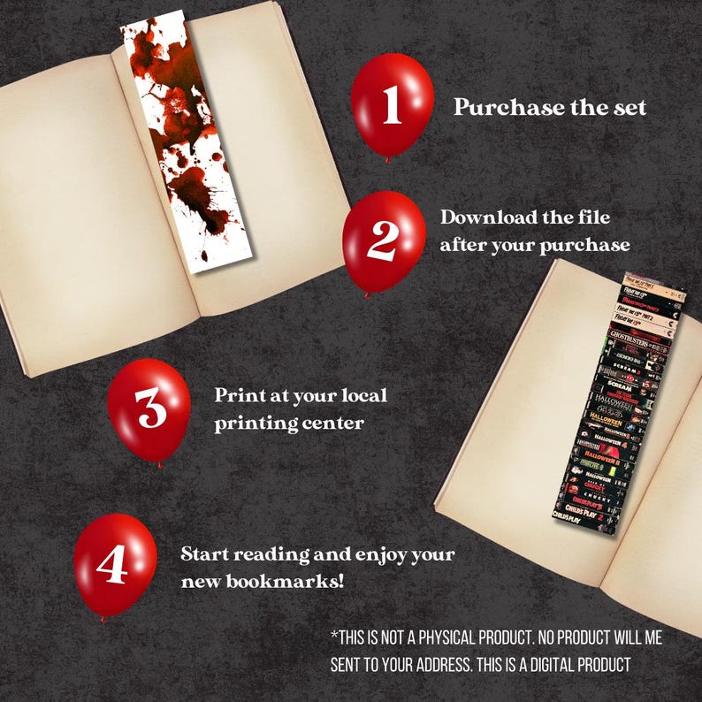 Horror Movie Printable Bookmarks | Pennywise Scream Ghostface Michael ...