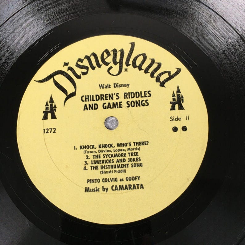 Vintage 1964 Walt Disney's Children's Riddles & Game Songs 1272 - Etsy