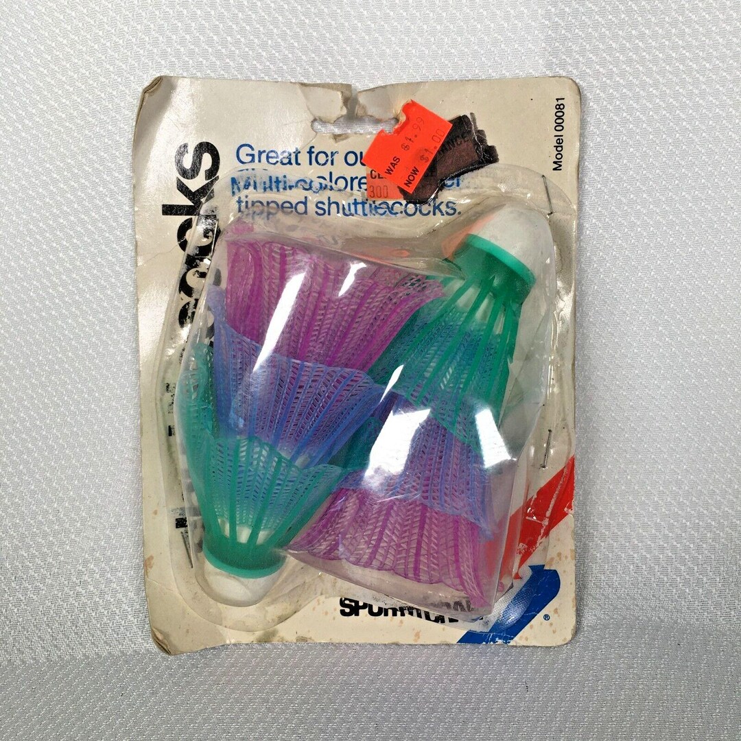 Vintage Shuttlecock Badminton 6 Pack Birdies Multi Colored Model 00081 ...