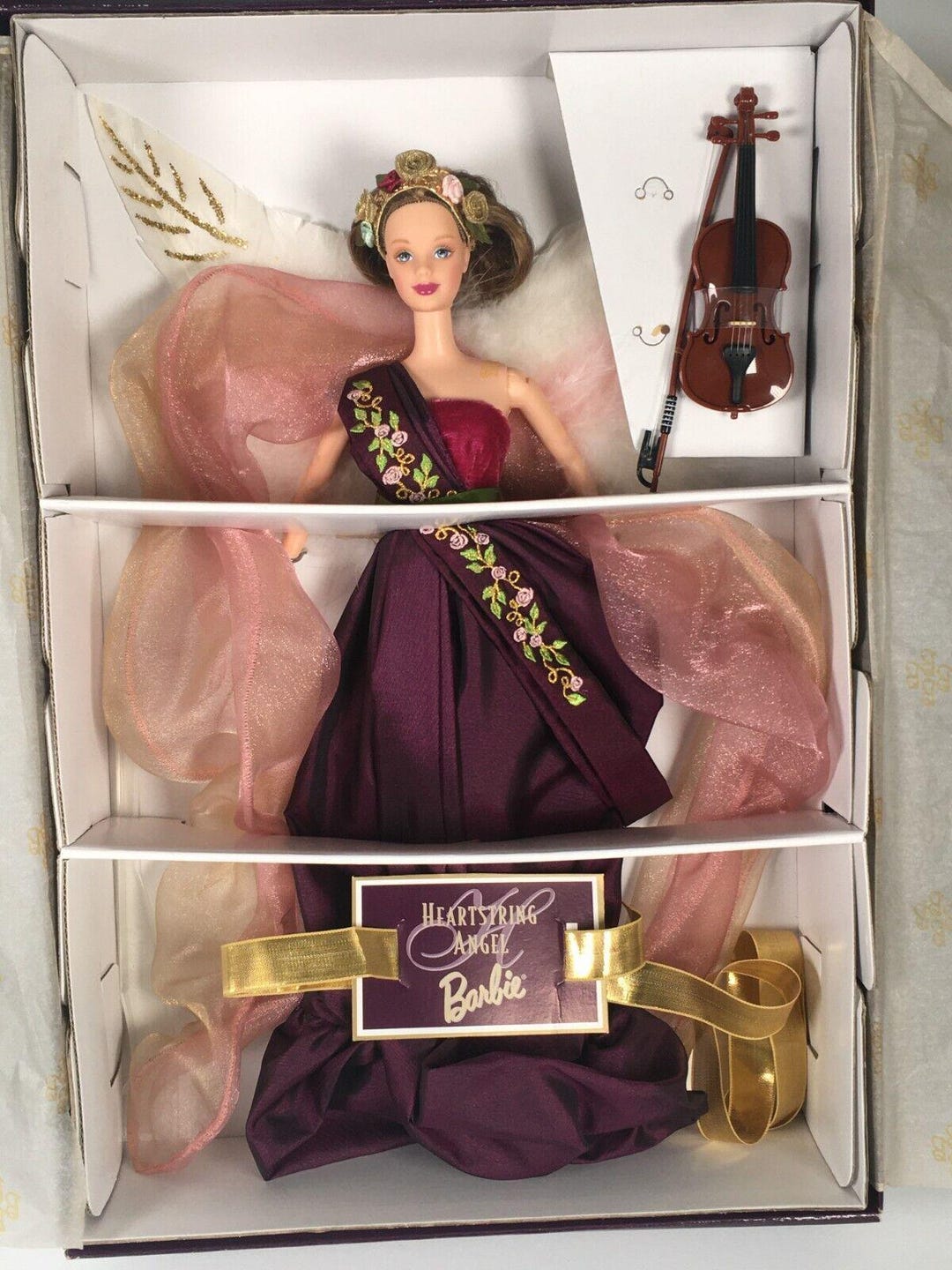Vintage 1998 Heartstring Angel Barbie Angels of Music Doll Violin ...