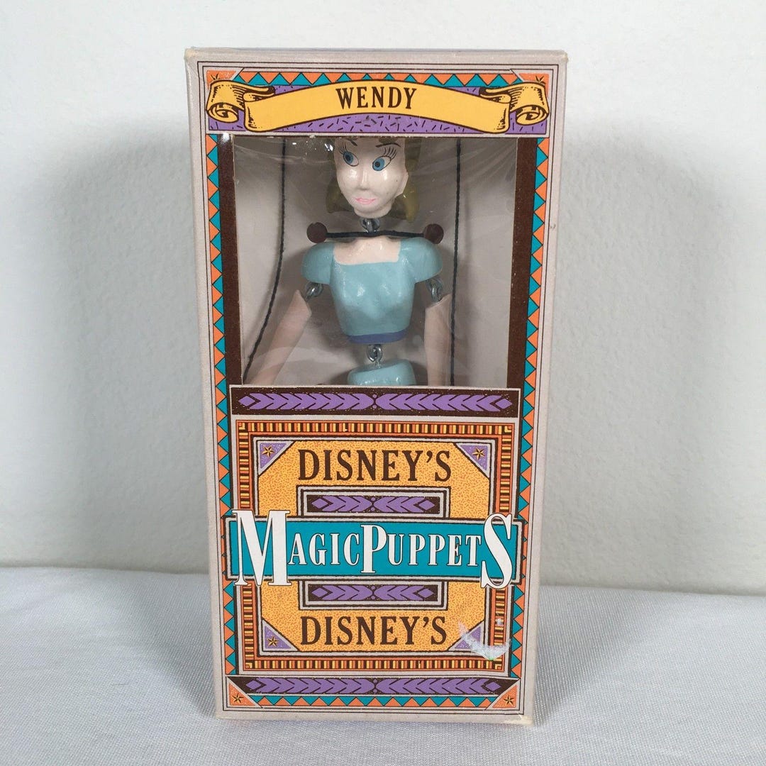 Rare Vintage Disney's Magic Puppets Marionette WENDY Peter Pan NOS - Etsy