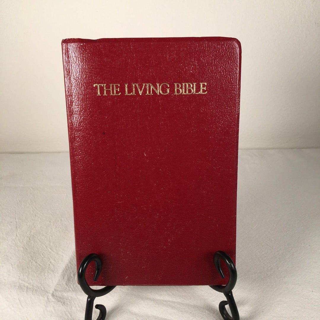 1979 Tyndale Living Bible Red Letter Edition Red Faux Leather Tyndale ...