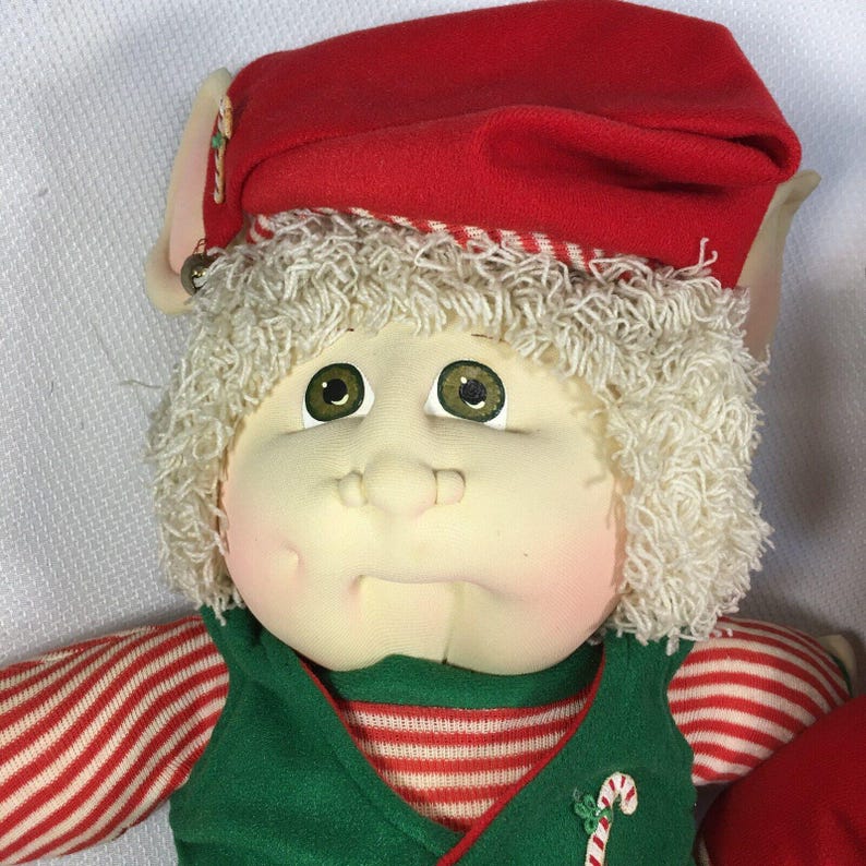 1988 Cabbage Patch Kids Dolls Soft Sculpture Christmas Kane & Kelly ...