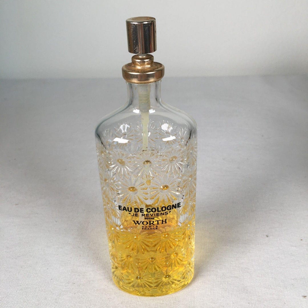 WORTH Je Reviens Eau De Cologne Spray Old Formula Embossed Bottom NO ...