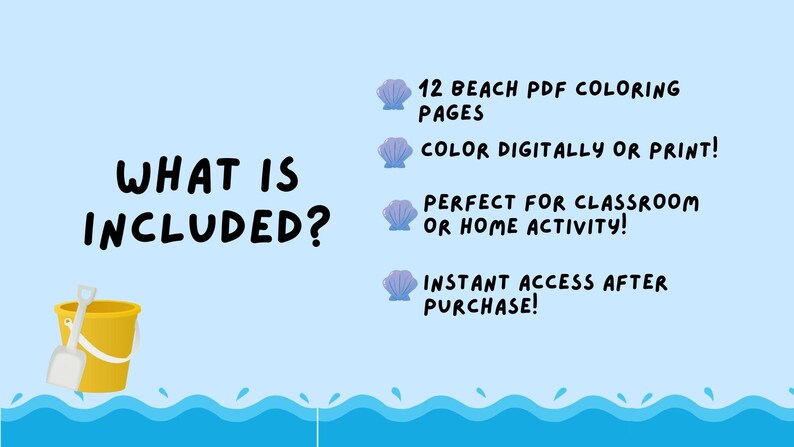 Beach-themed Coloring Pages | Printable Coloring Packet | Digital ...